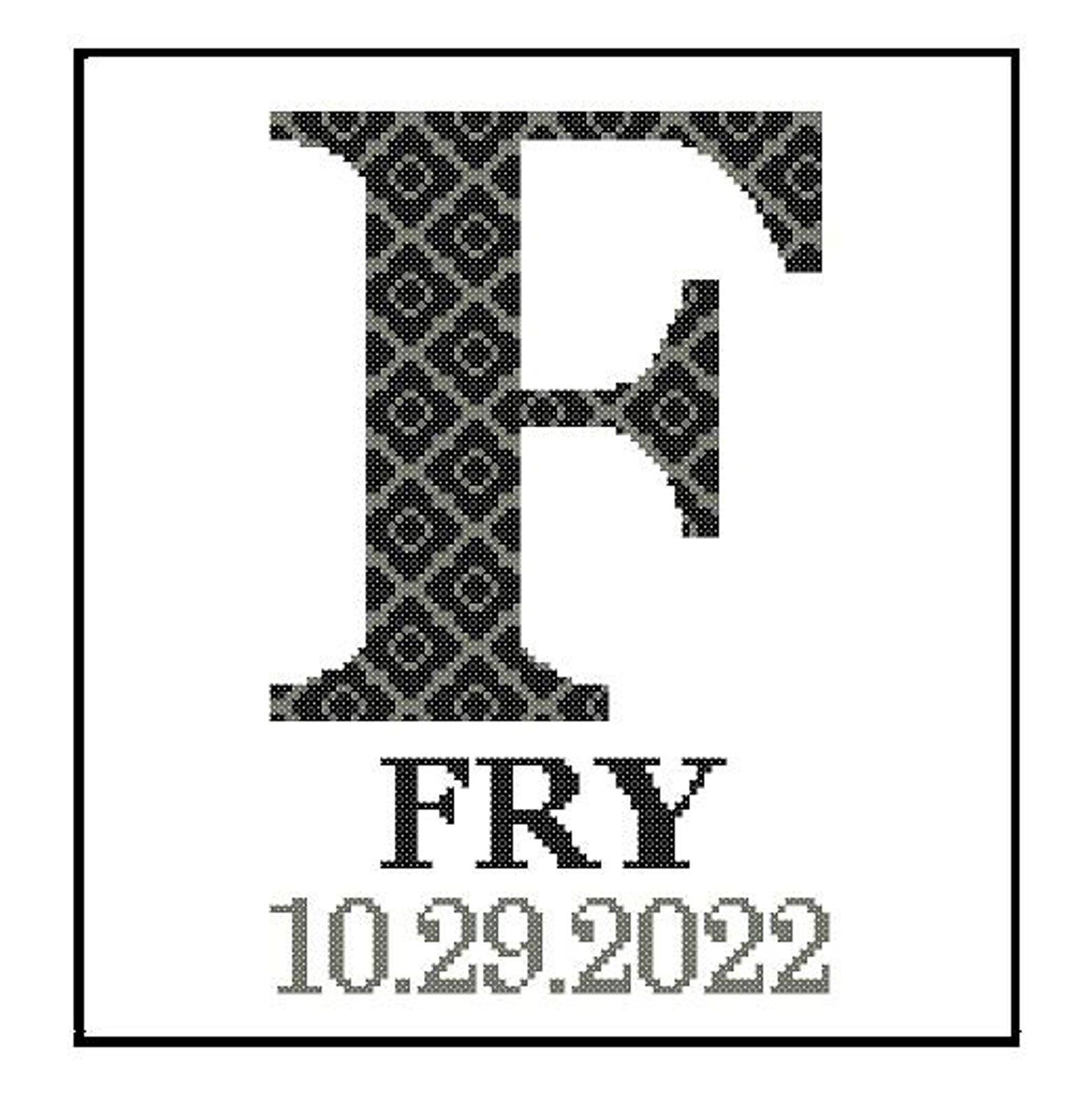 1 Custom Monogram Cross Stitch Pattern Modern Cross Stitch Monogram ...