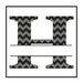 Chevron Monogram H Cross Stitch Pattern H Initial H Letter Cross Stitch ...