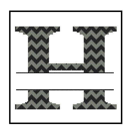 Chevron Monogram H Cross Stitch Pattern H Initial H Letter | Etsy