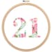 Floral 21 Cross Stitch Pattern 21st Birthday Cross Stitch 21st ...