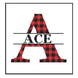 1 Custom Monogram Cross Stitch Pattern Modern Cross Stitch Monogram ...