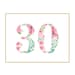 Floral 30 Cross Stitch Pattern 30th Birthday Cross Stitch 30th ...