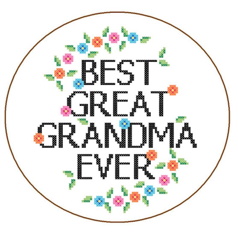 Great Grandma Cross Stitch Mothers Day Cross Stitch Pattern Instant ...