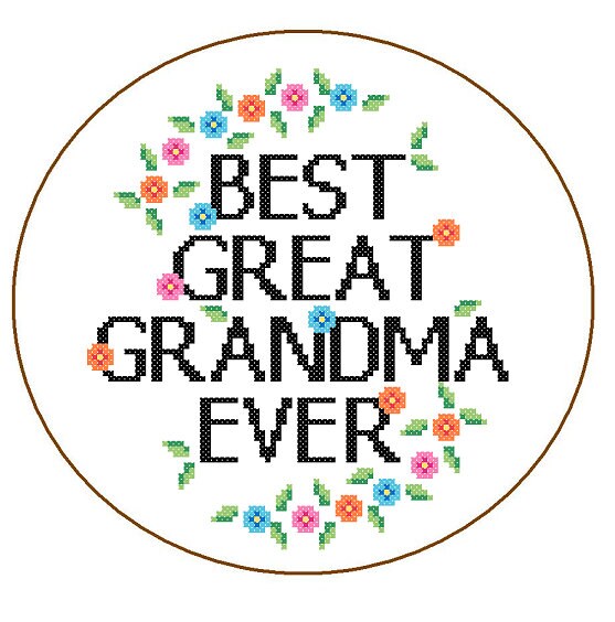 Great Grandma Cross Stitch Mothers Day Cross Stitch Pattern Instant ...