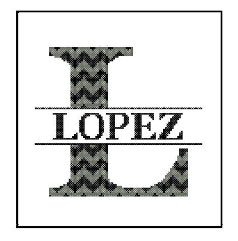 1 Custom Monogram Cross Stitch Pattern Modern Cross Stitch Monogram ...