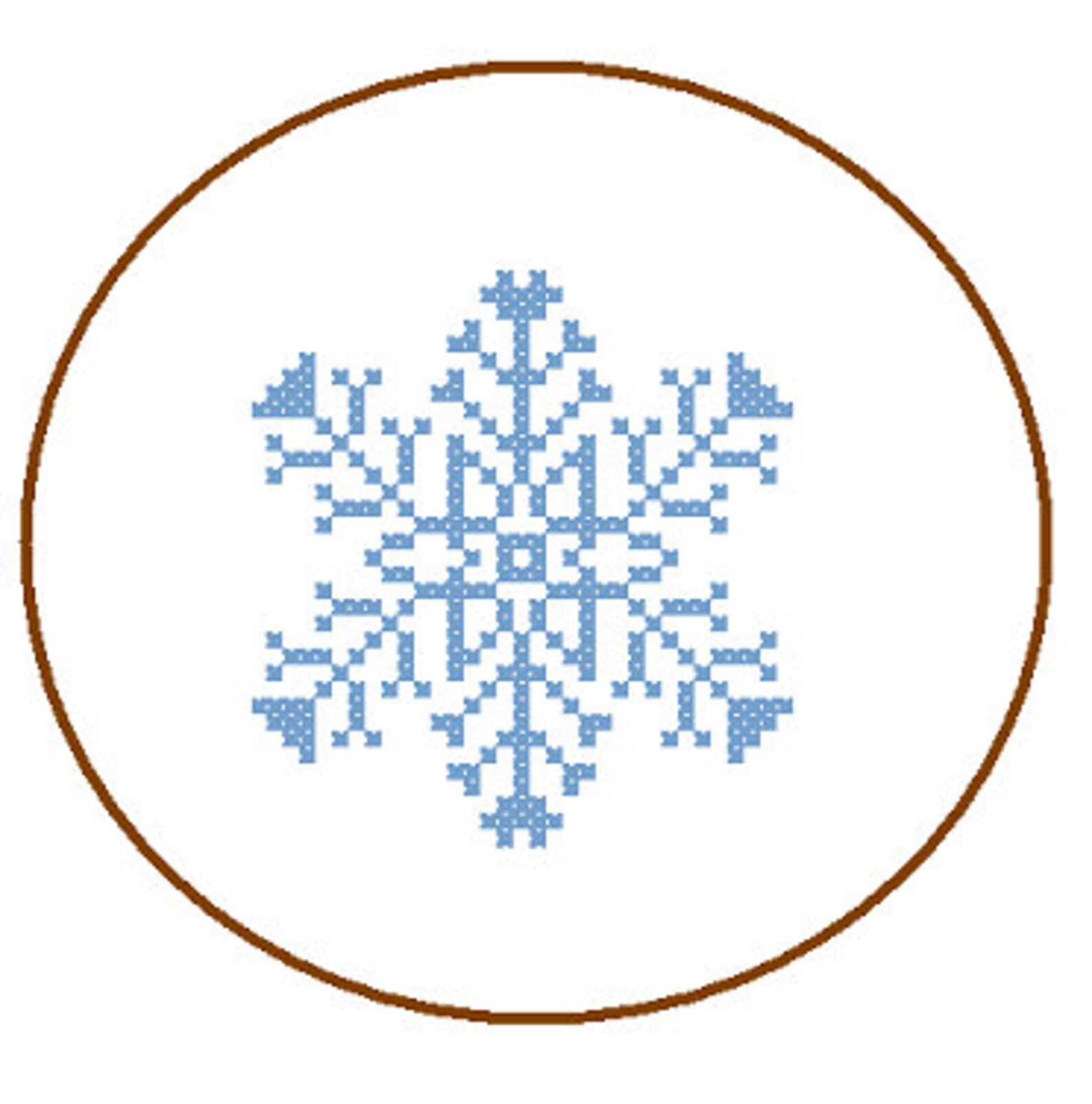 Instant Download Cross Stitch Pattern 6 Point Snowflake 1 - Etsy