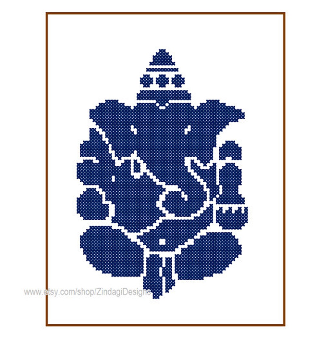 Ganesh Cross Stitch Pattern Lord Ganesha Cross Stitch Good | Etsy