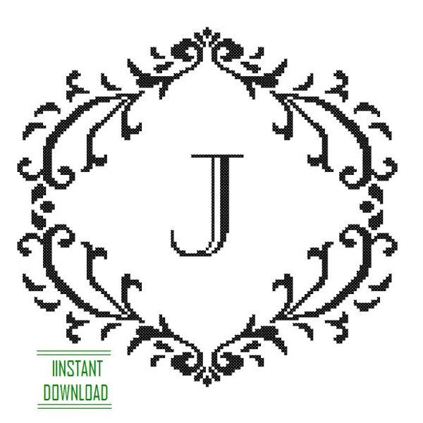 Letter J Embroidery - Etsy