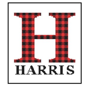 1 Custom Monogram Cross Stitch Pattern Modern Cross Stitch Monogram ...