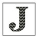 Chevron Monogram J Cross Stitch Pattern J Initial J Letter Cross Stitch ...