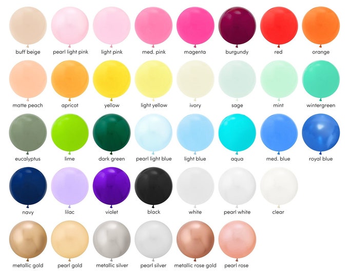 Giant Balloon 36 Round Latex Balloons Solid Color 36 Inch // Photoshoot ...