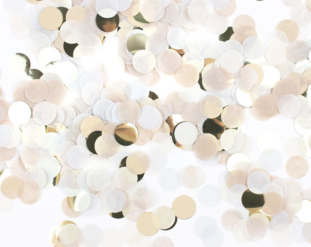 Tissue Paper Confetti Champagne Gold Wedding Metallic Golden White ...