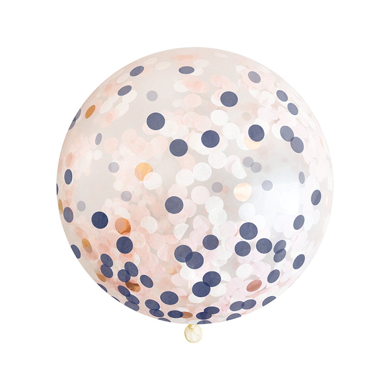 Navy & Blush Confetti Balloon Large Confetti Balloon Navy | Etsy