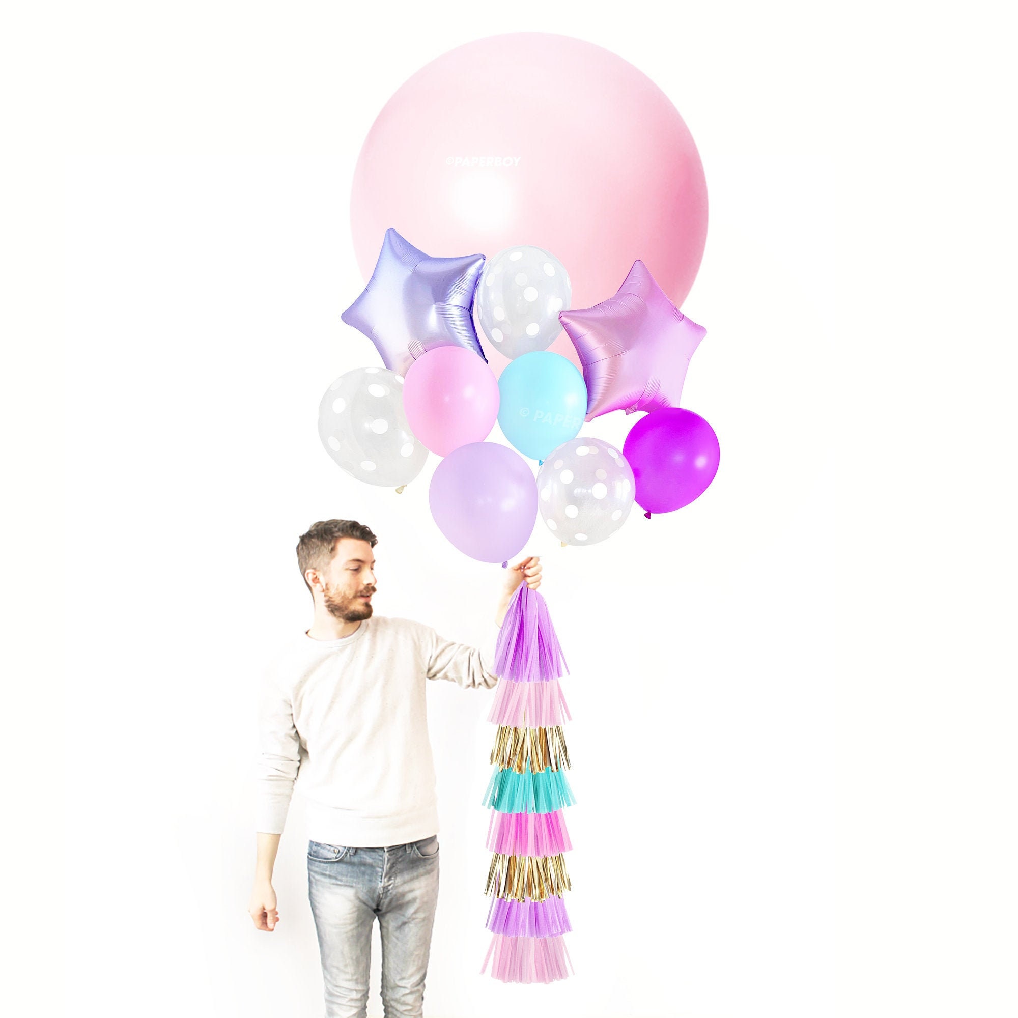 Giant Balloon Bouquet Bundle Jumbo Balloon Tassel / Birthday - Etsy