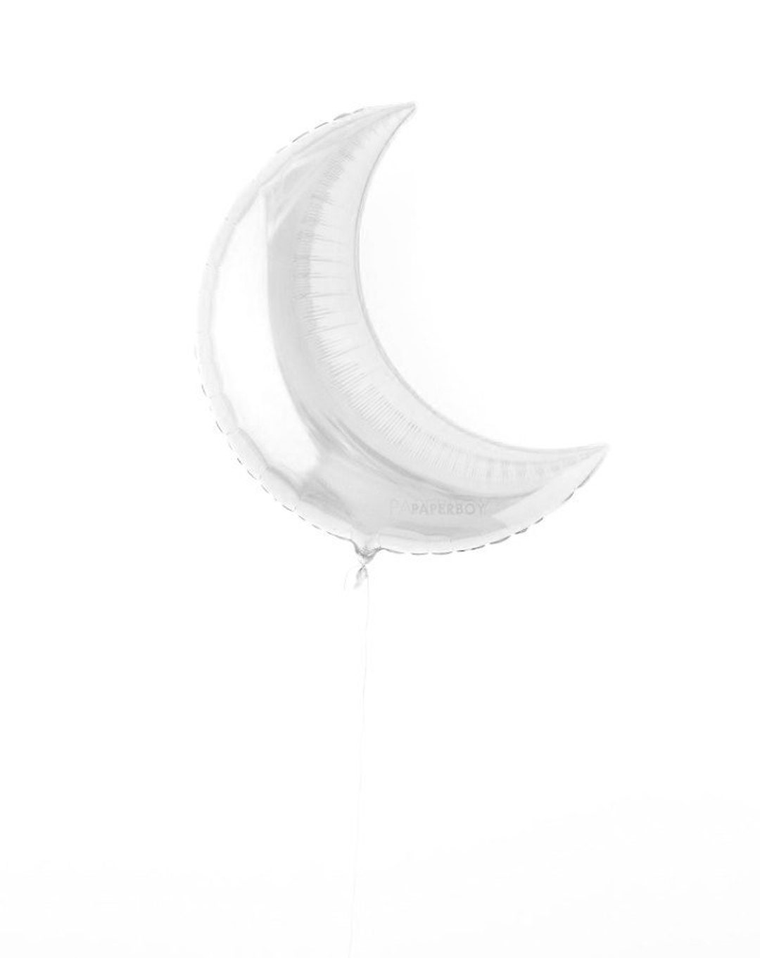 Silver Crescent Moon Balloon - Mirrored Foil Mylar - 35" - First ...