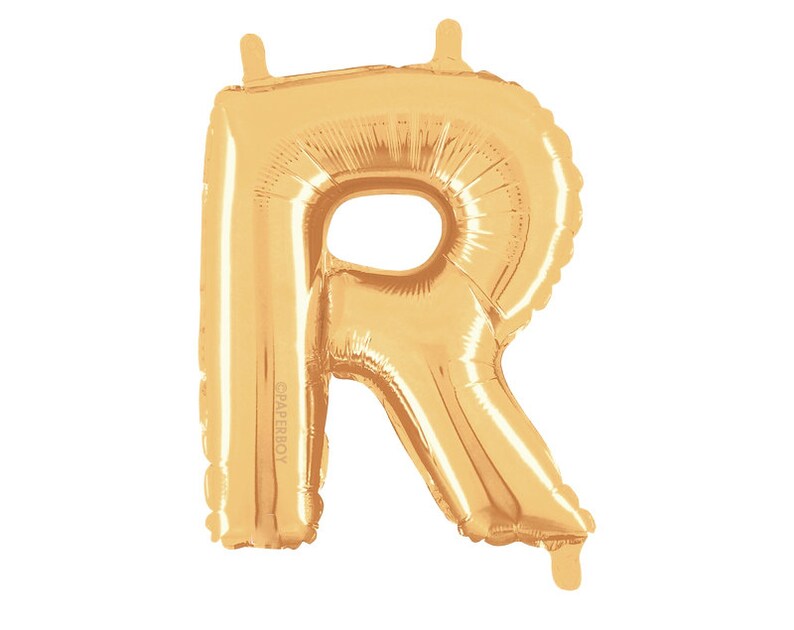 Gold Letter R Balloon 14 Mylar Foil Alphabet | Etsy