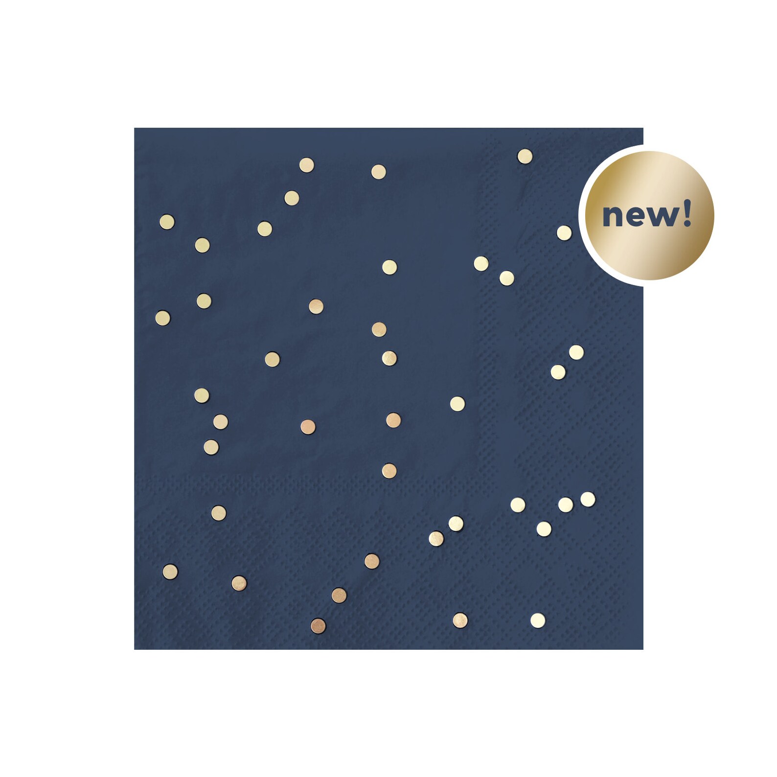 Navy & Gold Paper Napkins Confetti Foil foiled Cocktail - Etsy