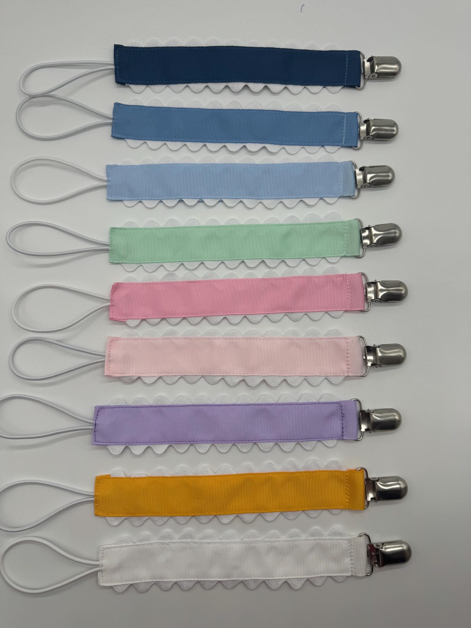 Monogrammed Pacifier Clip | Bow Personalized Scallop Embroidered Paci ...