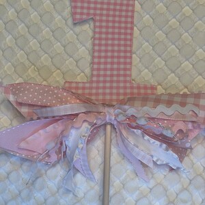 Gingham Number Cake Topper I Cake Topper With Ribbons | Personalized ...
