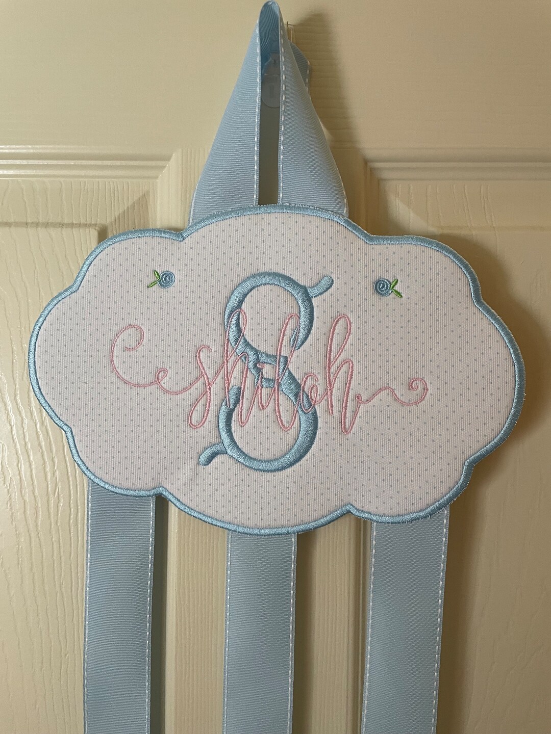 Embroidered Bow Holder, Monogrammed Bow Holder, Girls Personalized Bow ...