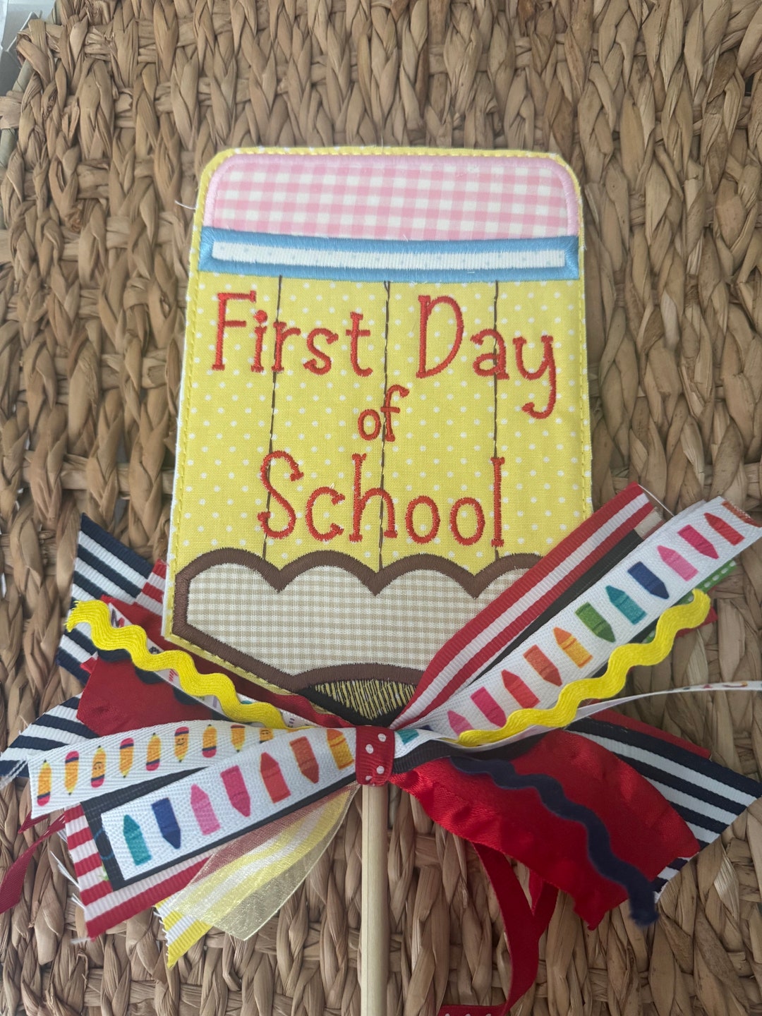 First Day of School Wand | 1st Day Pennant | Back to School Flag | 1st ...