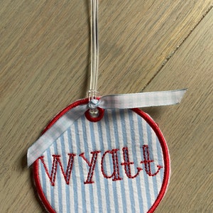 Backpack Name Tag Bag Tags Luggage Tags Monogrammed Gift Embroidered ...