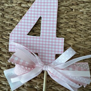 2 Birthday Two Number Cake Topper, 3 Cake Topper, 4gingham Swiss Dot ...