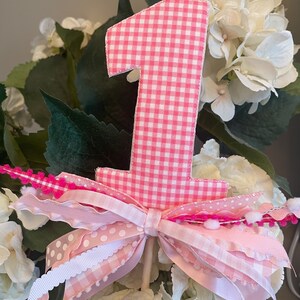 2 Birthday Two Number Cake Topper, 3 Cake Topper, 4gingham Swiss Dot ...