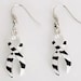 Zebra Print Awareness Ribbon Earrings Carcinoid Cancer Common Variable ...