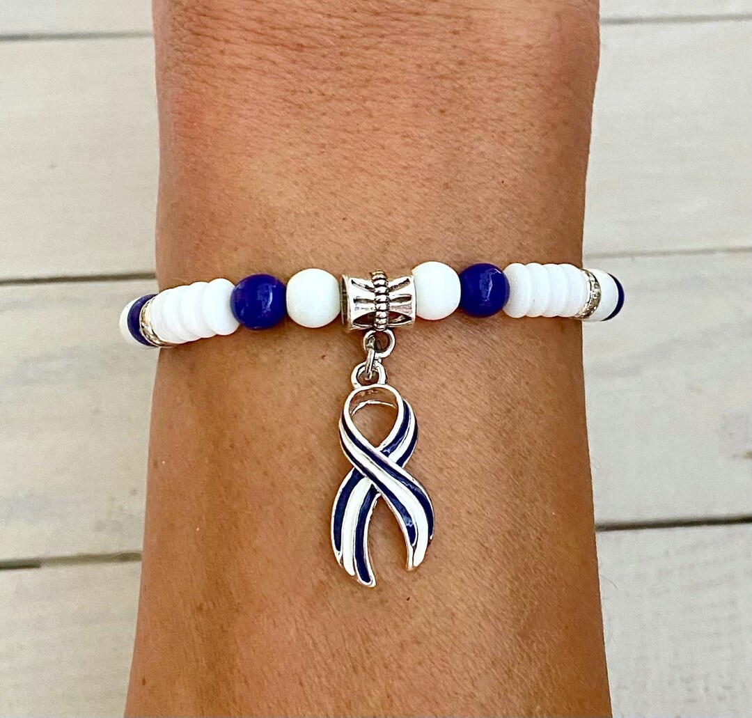 ALS Lou Gehrigs Disease Blue White Sky Collection Stretch Bracelet YOU ...