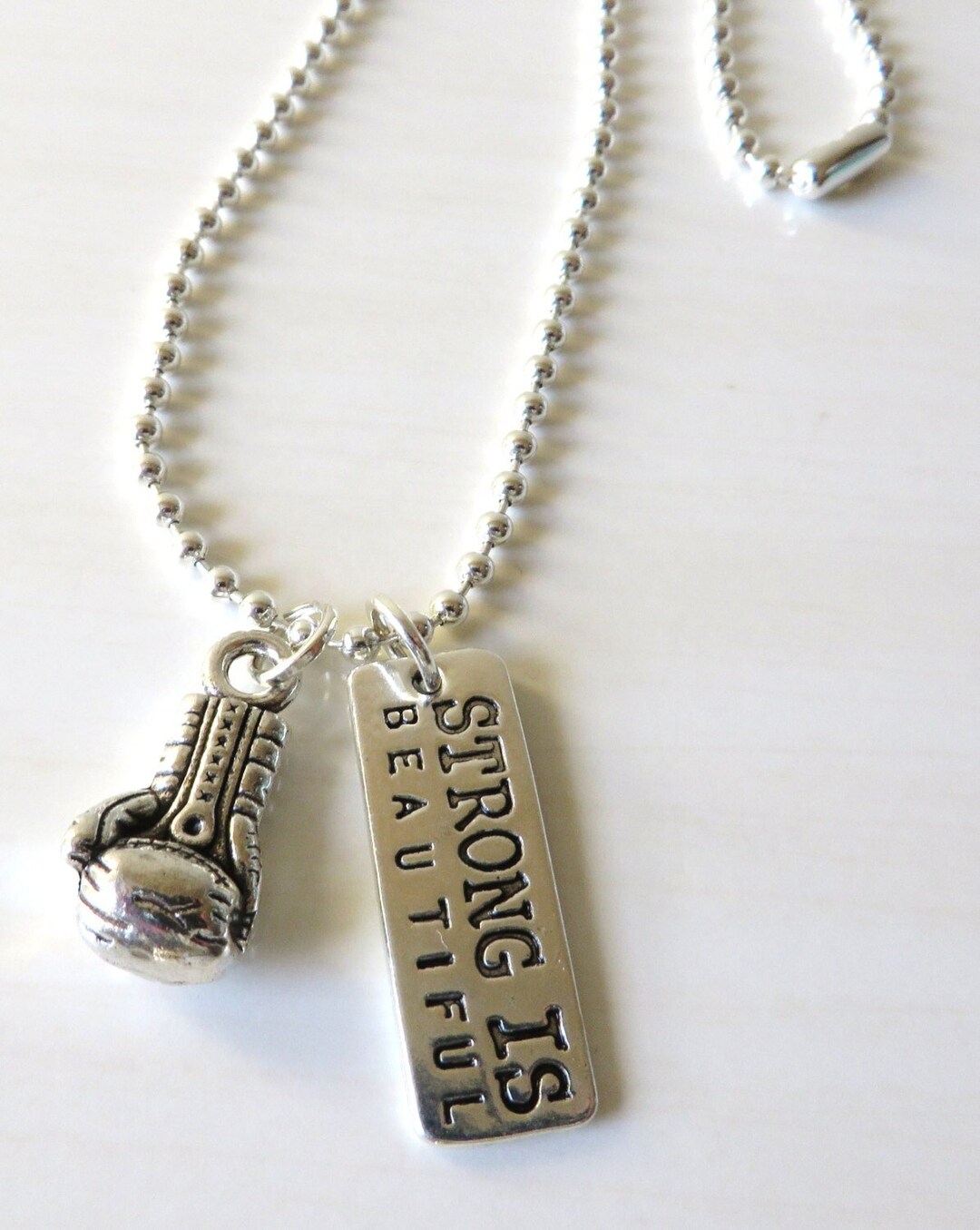 Strong is Beautiful Workout Boxing Charm Necklace YOU Choose Necklace ...