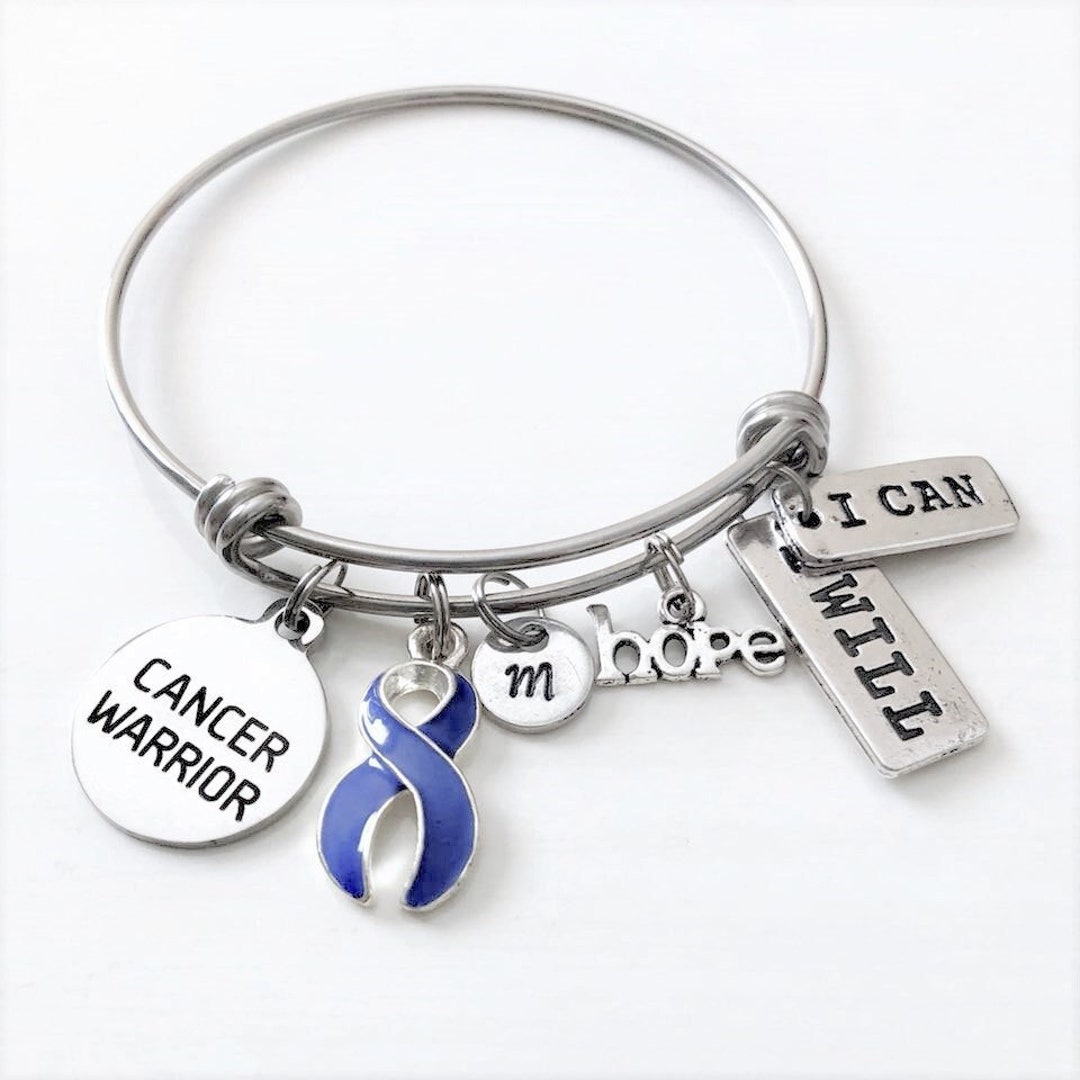 Periwinkle Cancer Warrior Stainless Steel Personalized Hand Stamped ...