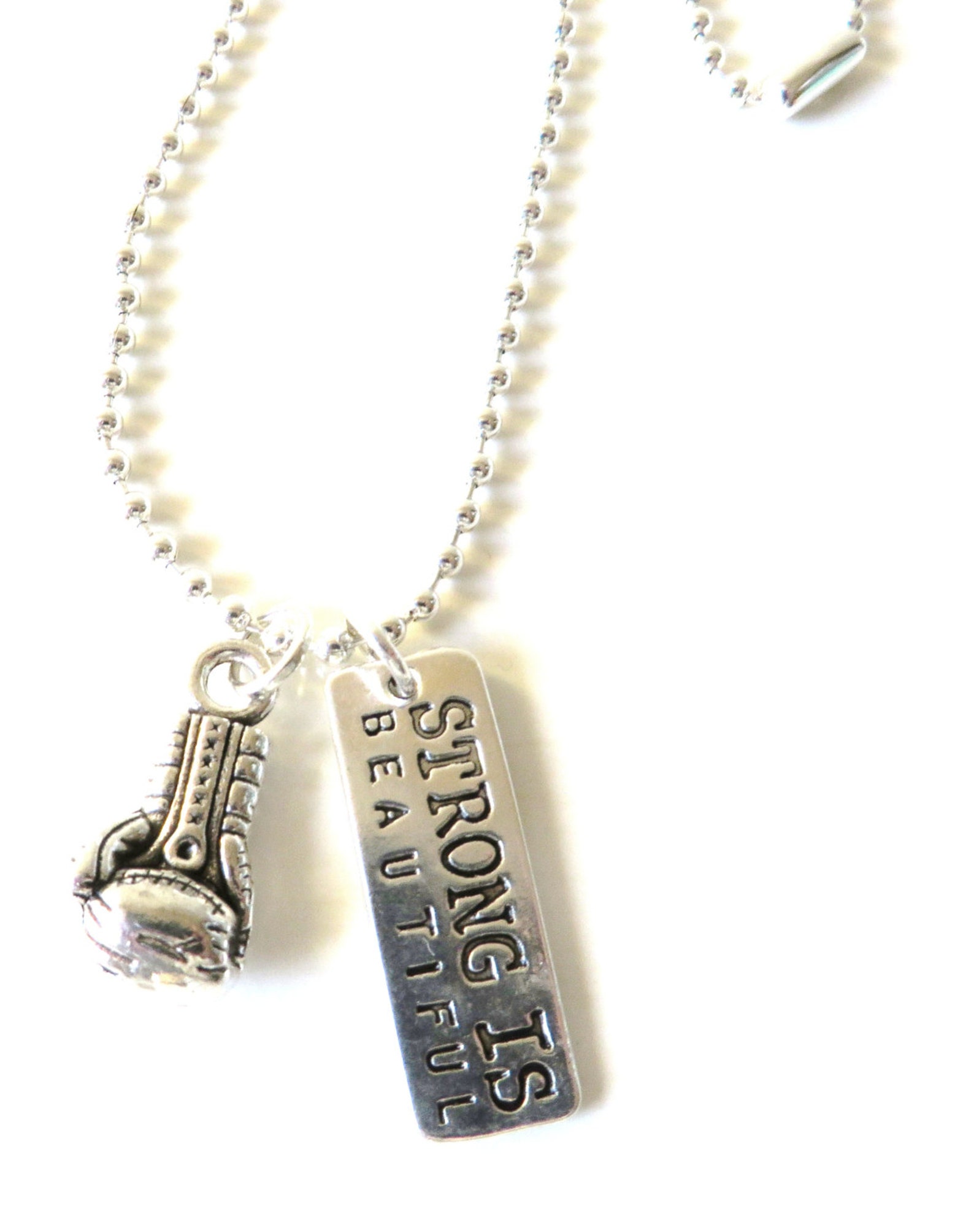 Strong is Beautiful Workout Boxing Charm Necklace YOU Choose Necklace ...