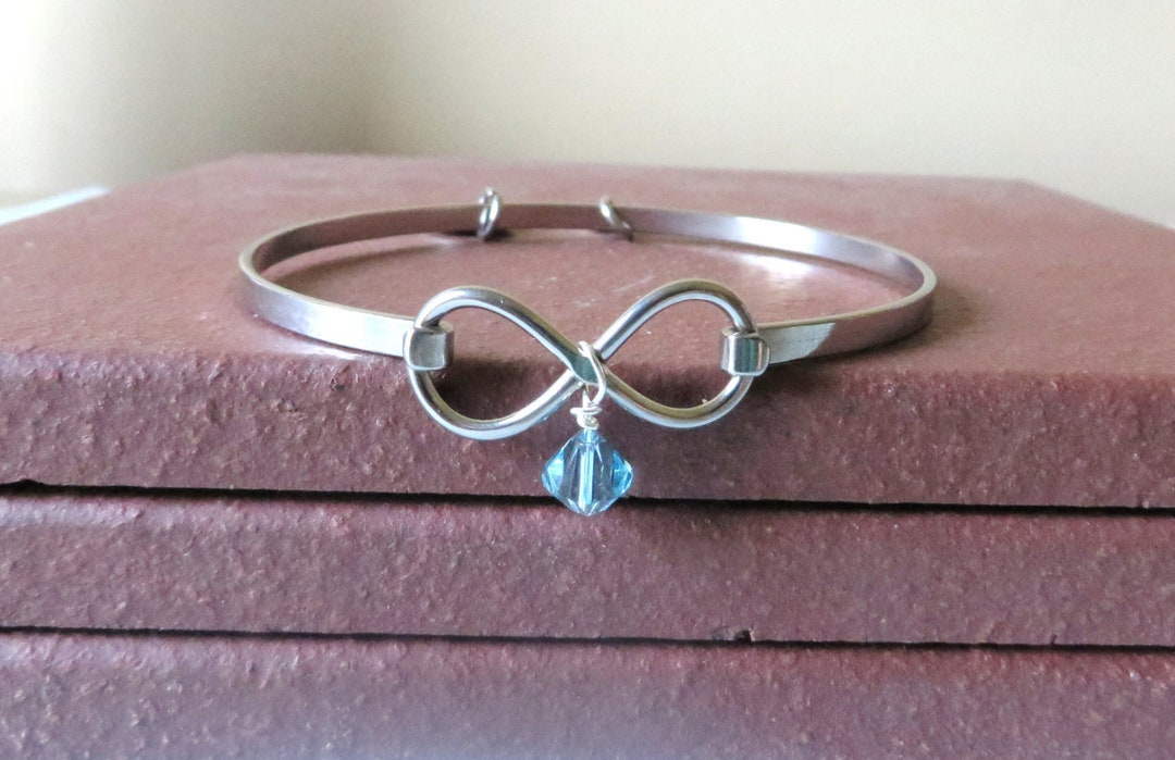 Prostate Cancer Awareness Charm Light Blue Infinity Bracelet RIBBON ...