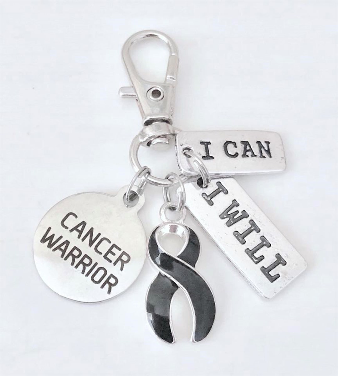 Melanoma Skin Cancer Warrior Key Chain Zipper Pull Squamous Cell Basal ...