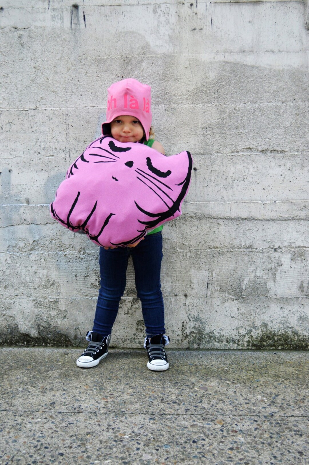 Screen Printed Sleepy Cat Pillow, Stuffy, Peluche, Children Kid Stuffed ...