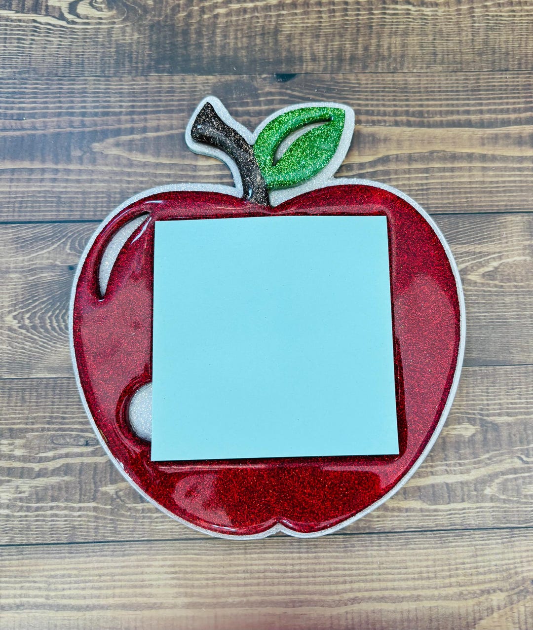 Acrylic and Glitter Apple Note Pad Holder. - Etsy