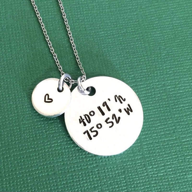 Coordinates Necklace - Etsy