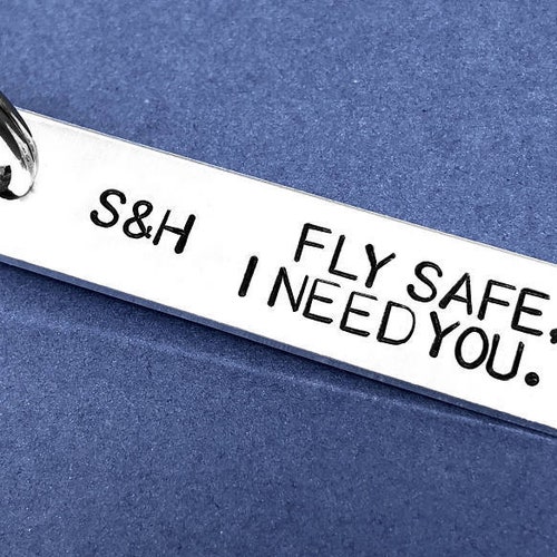 Personalized Keychain fly Safe pilot Gift flight Attendant - Etsy