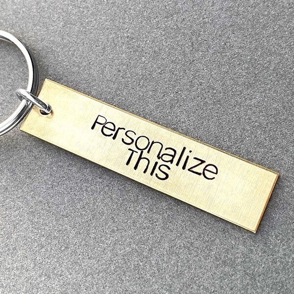 Brass Keychain - Etsy