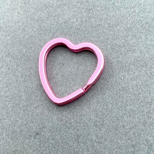 Keychain Add on Pink Heart Key Ring for Adding Onto A - Etsy