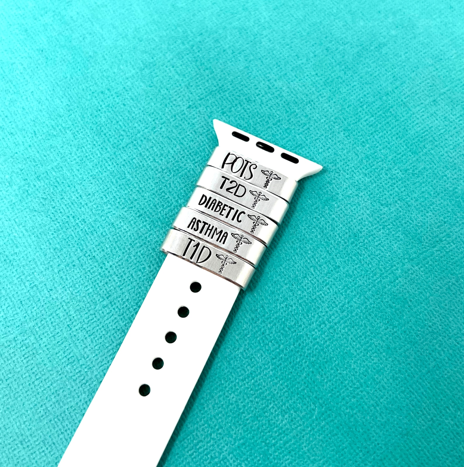 Personalized Medical Alert Watch Band Charm Medical ID Tag - Etsy