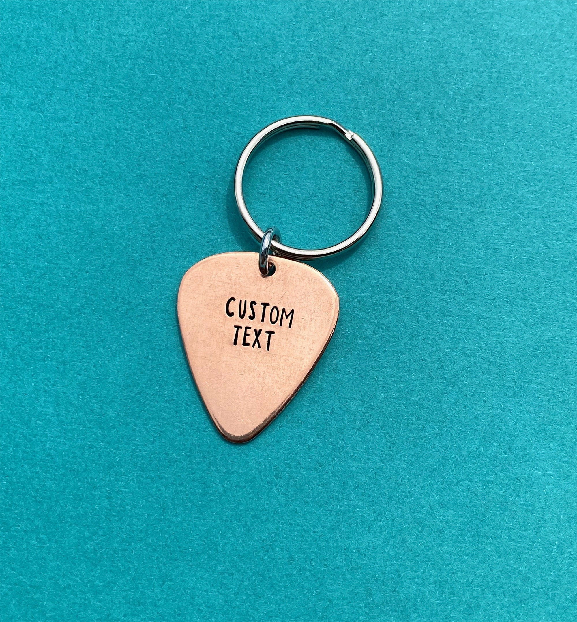 Custom Pick Personalized Guitar Pick Copper Keychain Copper | Etsy