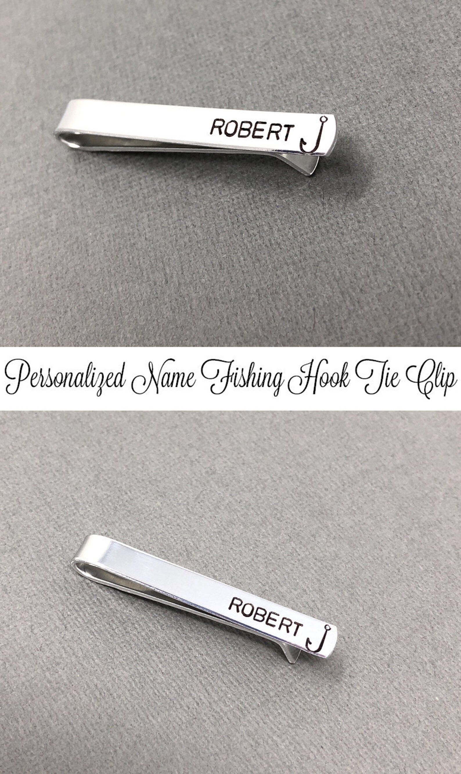 Personalized Tie Bar Name Tie Clip Father's Day Gift | Etsy