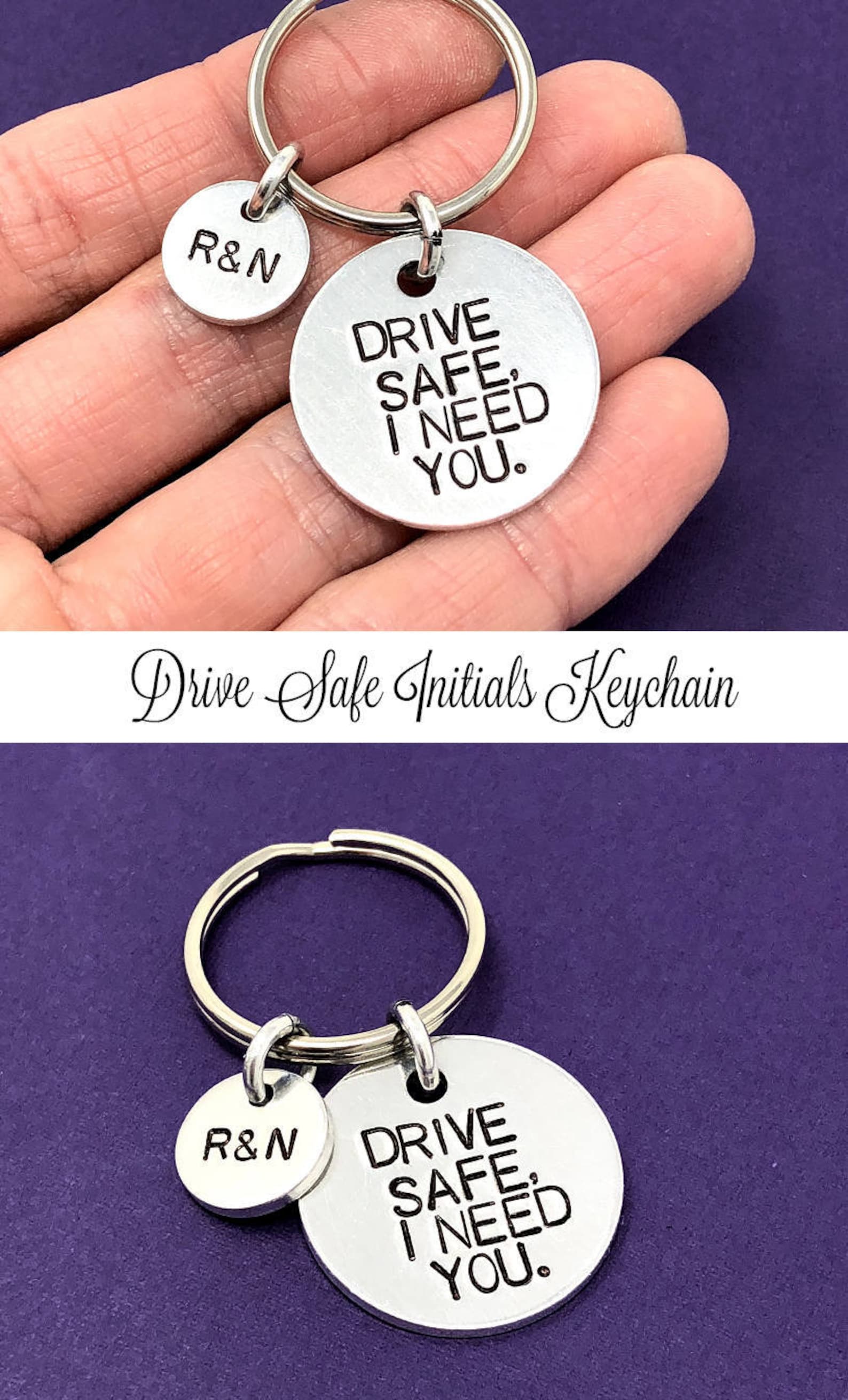 Drive Safe I Need You Keychain Initials Keychain - Etsy