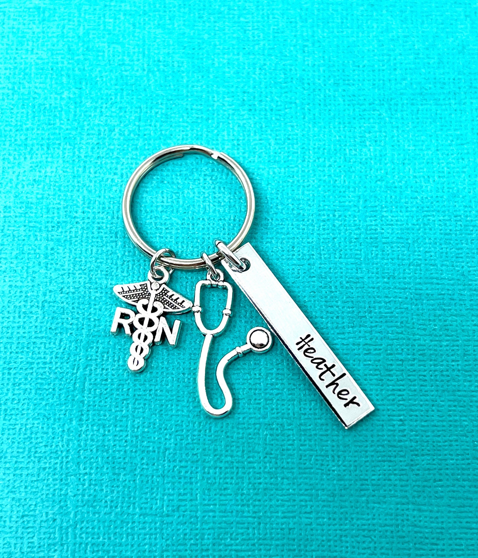 Personalized Keychain, Stethoscope Keychain, Gift for Nurse, Hospital ...