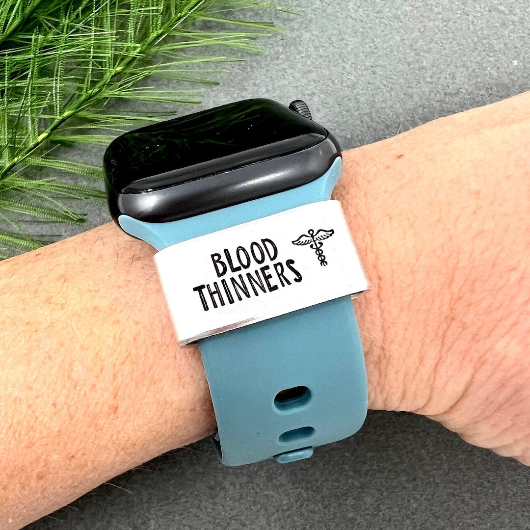 Blood Thinners Watch Band Charm, Medical ID Alert Tag Compatible With ...