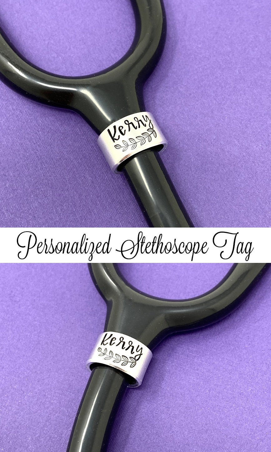 Stethoscope Name Tag Custom Stethoscope Tag Stethoscope | Etsy