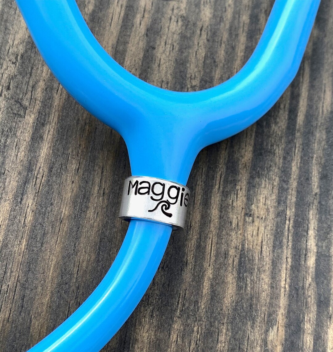 Stethoscope Name Tag - Custom Stethoscope ID Tag - Wave Stethoscope ...