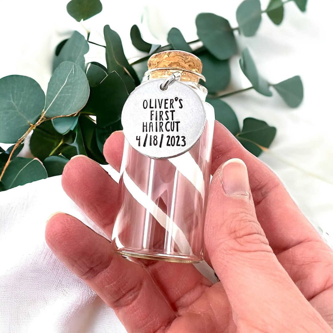 First Haircut Keepsake Personalized Jar With Date, Glass With Cork for ...